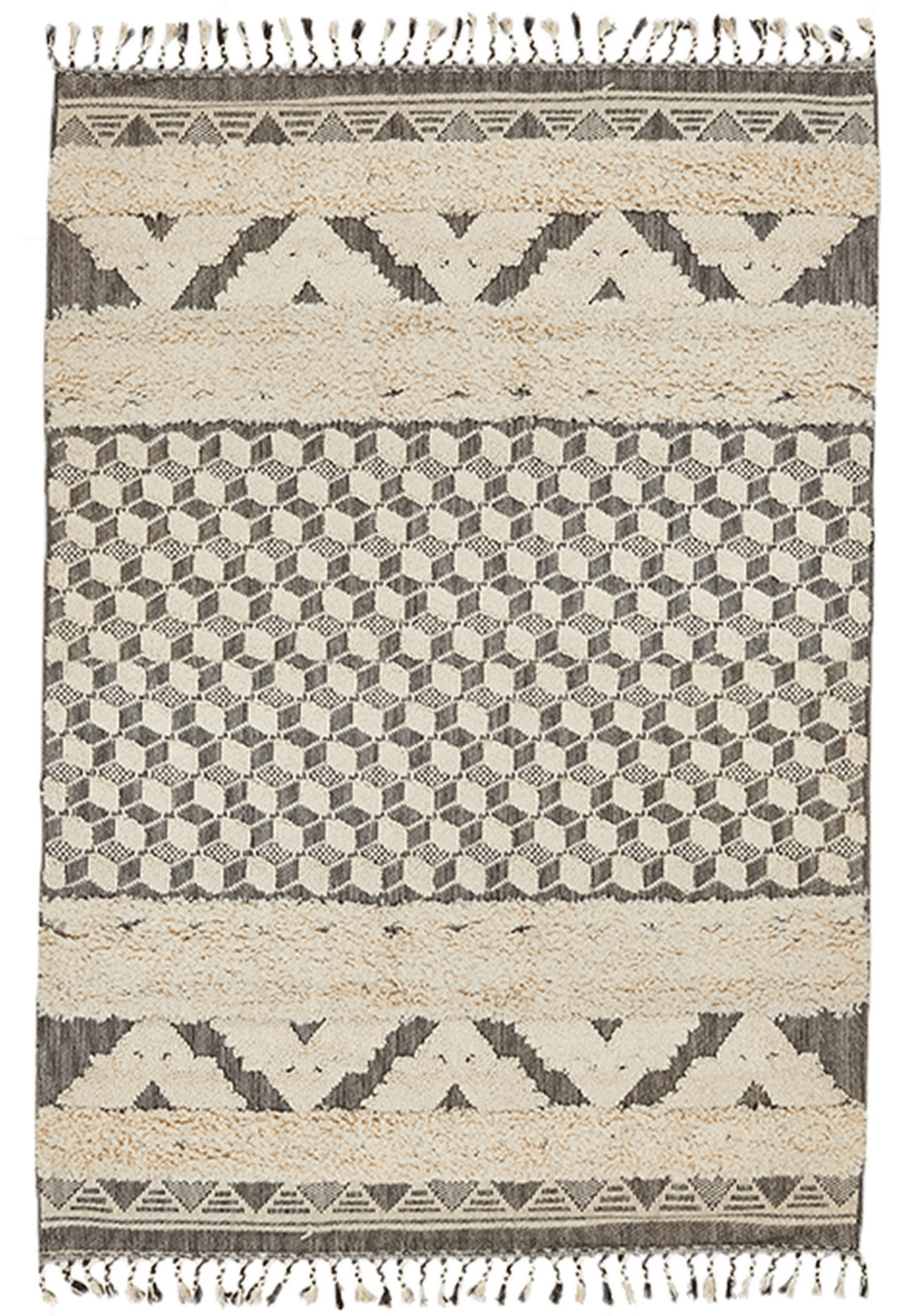 FEZAL DARK GRAY - Contemporary Rectangular Rug